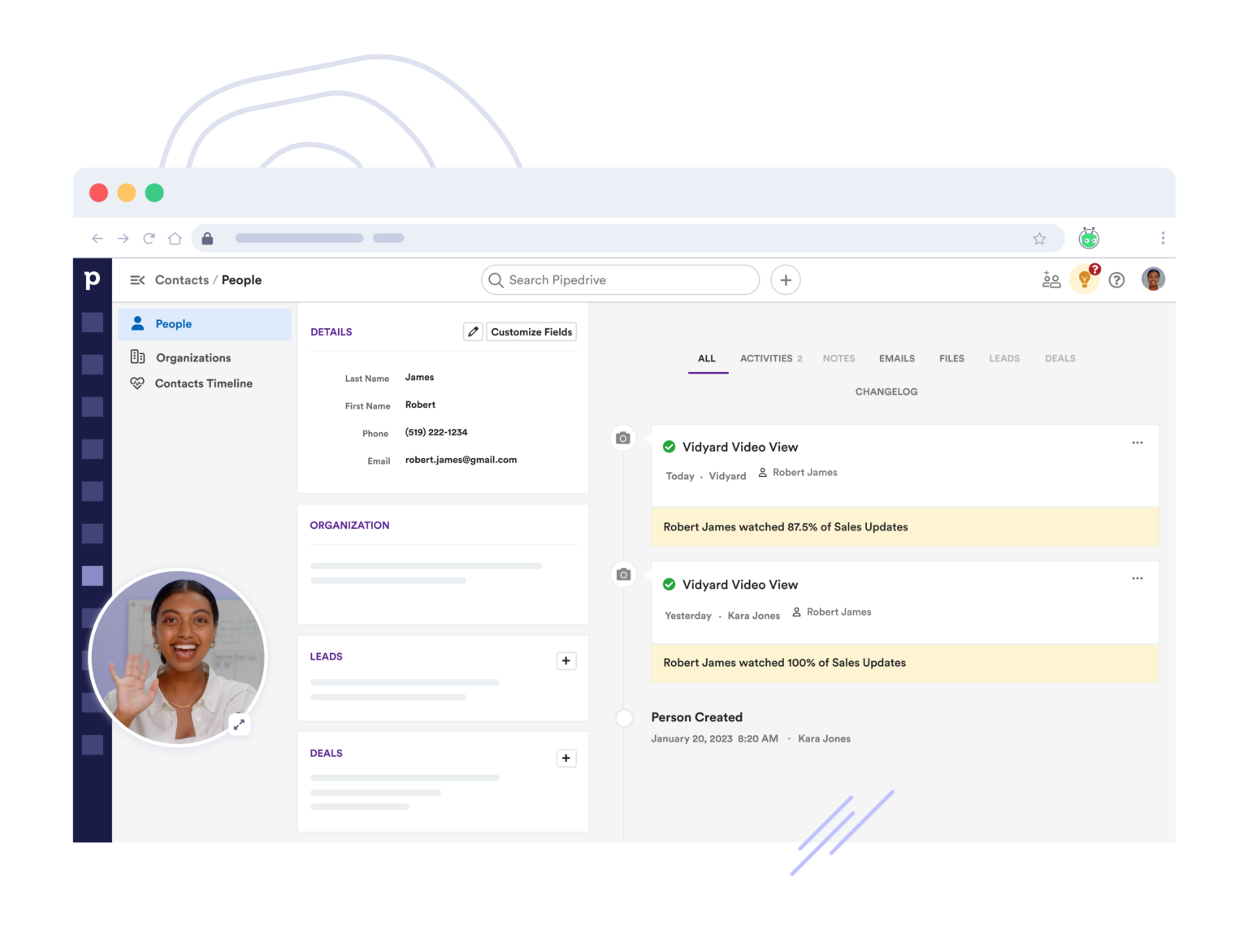 Pipedrive Integrations - Vidyard Video Integrations